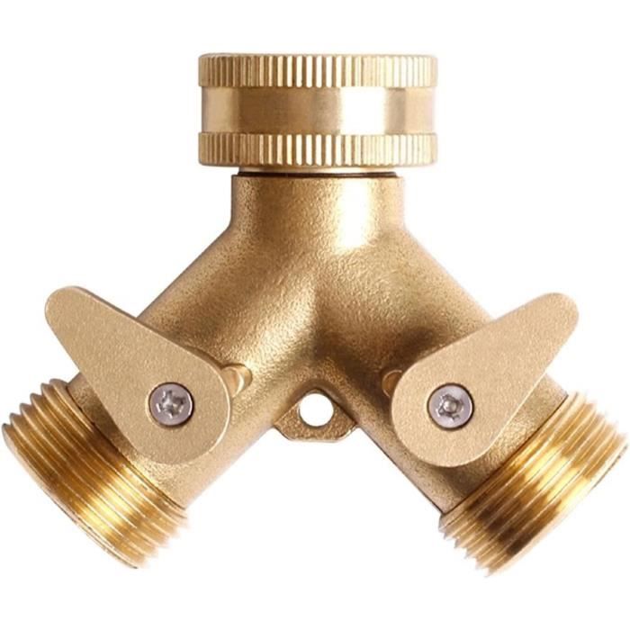 Raccord en Y - MARQUE - 3/4 - Laiton de haute qualité - Vannes marche/arrêt - 2 voies ...