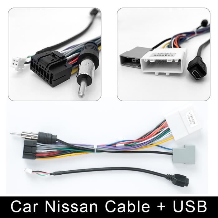 Pour Nissan avec USB - Autoradio Android Stéréo, 2din, Câble Iso, Pour ...
