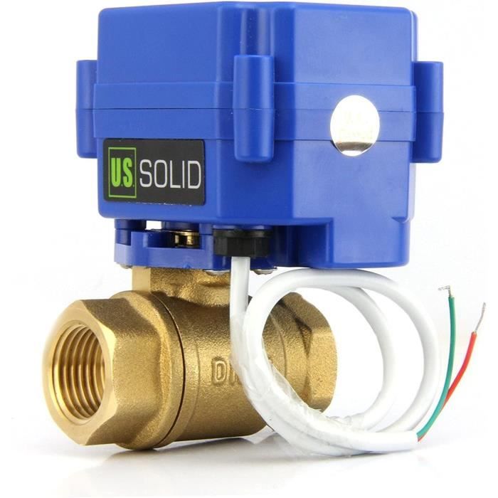 3-4" Vanne Motorisée Laiton Vanne A Sphere 2 Voies Motorisée Electrique 220V Ac, 2 Fils, Retour ...