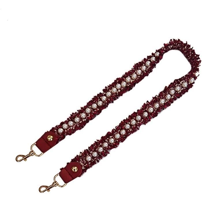 Anse De Sac Avec Perle,Élégante Sac Sangle Strass Remplacement Pour ...