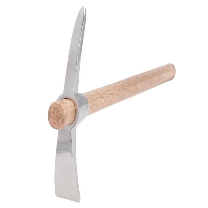 Cikonielf outil de jardinage de houe Pioche en acier inoxydable de 450 ...