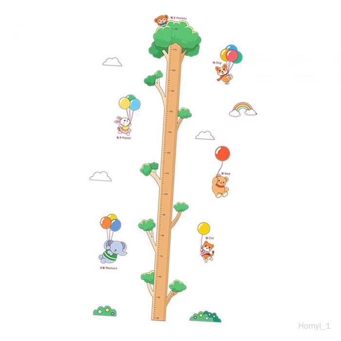 Autocollant mural avec tableau de croissance en hauteur, 180cm, décor ...