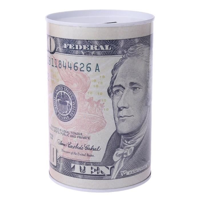 Piece - Monnaie US Dollar Shaped Money Boxes Safe Cylinder Piggy Bank ...