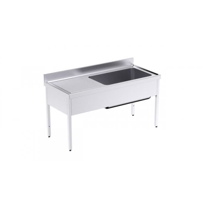 Plonge en Inox avec Bâti Grande Capacité Egouttoir à Gauche Gamme 700 ...