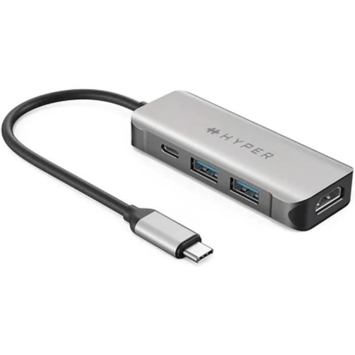 Hd41-Gl Adaptateur Usb-C 4 En 1 - Hdmi 4K60Hz - Usb-C 5 Gb-S 100 W Pd - 2 Ports Usb-A 5 Gb-S ...
