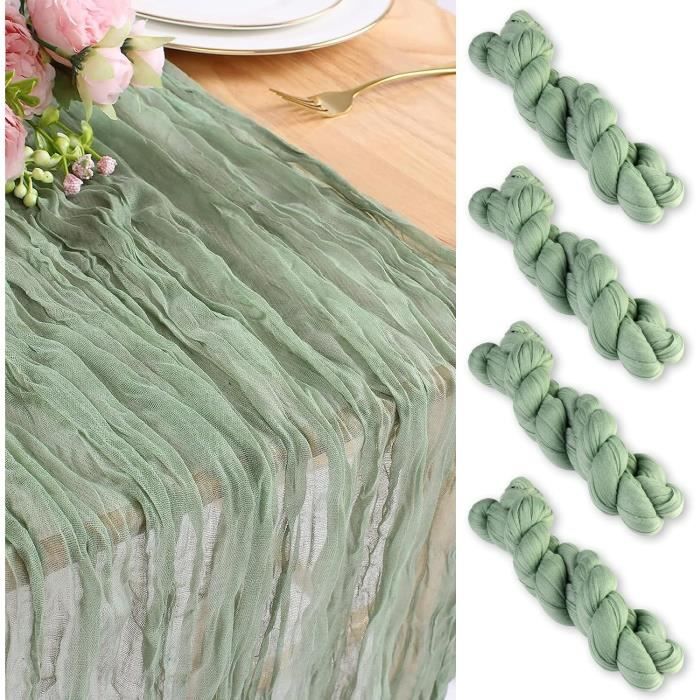 Lot De 4 Chemins De Table En Mousseline Lavables - Style Bohème Chemins ...