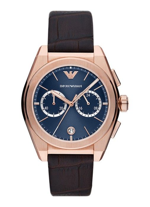 Montre Emporio Armani Hommes AR11563 Marron Achat vente montre Homme Adulte Marron Cuir Neuf Cdiscount