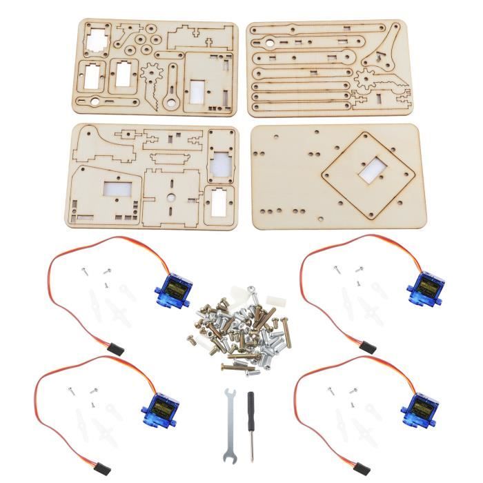 Kit de bras robotique Robot Brazo + Robot + Ar 4 Dof Bois Robot ...