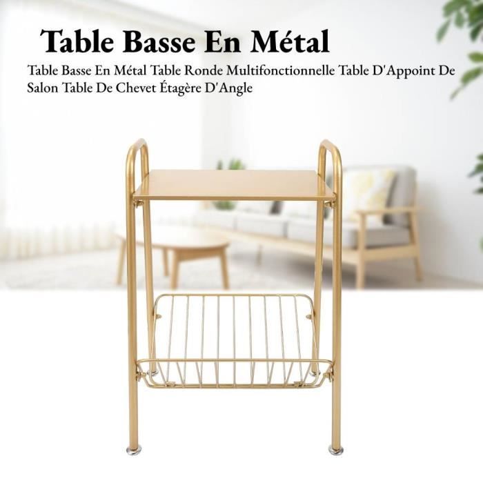 LIU Table Basse Multifonctionnel 24X40X61Cm Avec Manuel En Fer À 2 ...