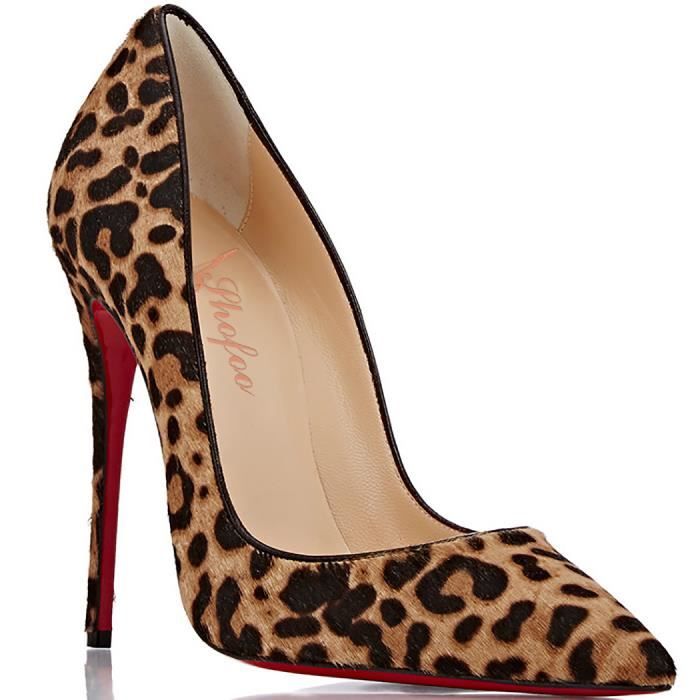 Shofoo femmes Leopard Chaussures à talons hauts... - Achat / Vente ...