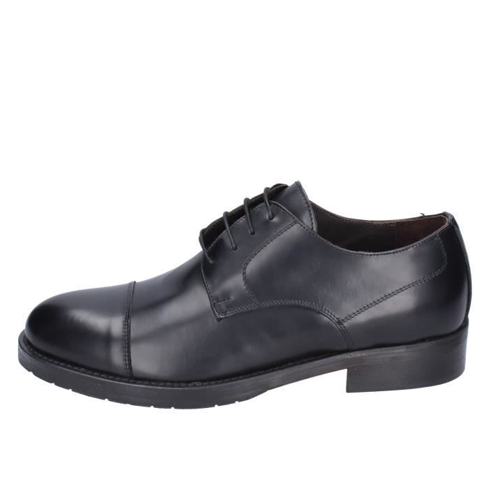 Chaussures à lacets élégantes pour homme en cuir noir BONACCIO BD321 ...