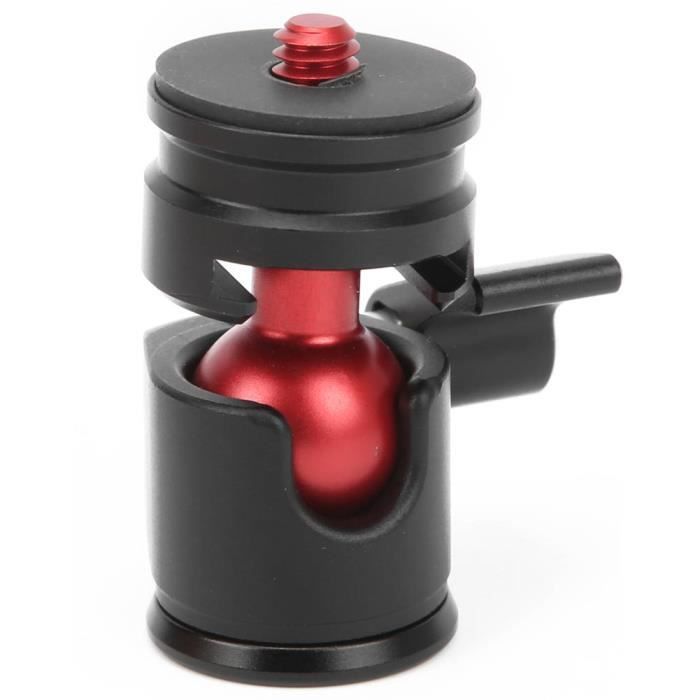 Qiilu Tête sphérique Mini rotule à rotation à 360 degrés avec vis 1/4 ...