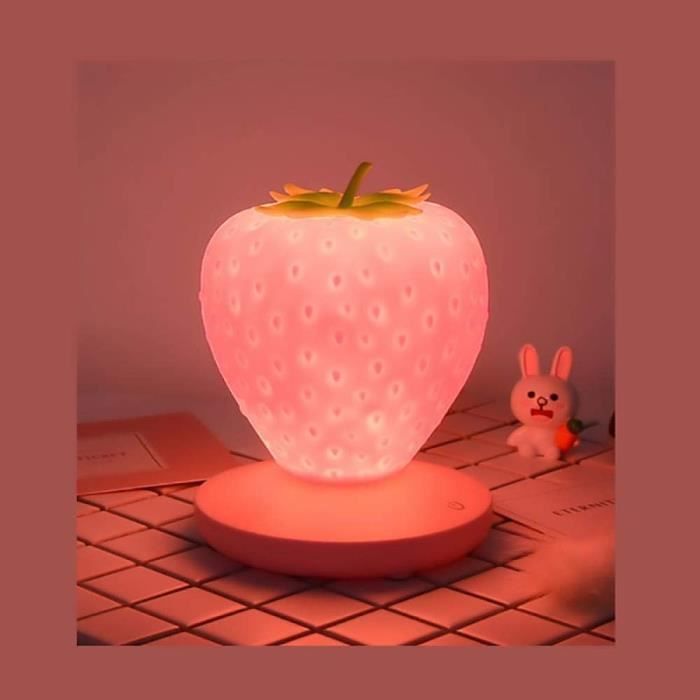 Veilleusecartoon Usb, Fraise Rouge,Lampe De Lecture,Led,Bonne Veilleuse ...