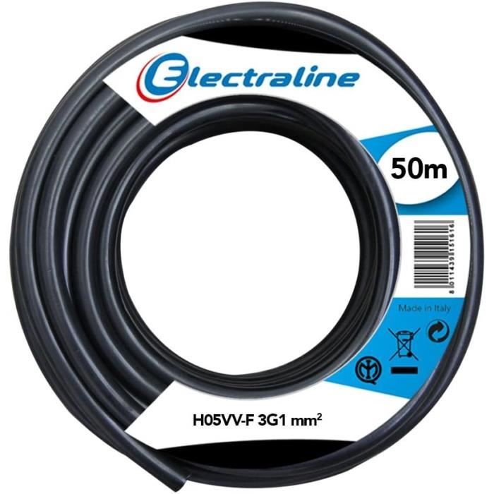 Electraline 11703, Câble pour rallonges électriques, H05VV-F, Section ...
