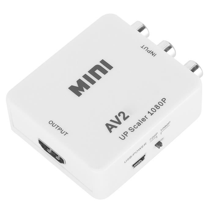 Vvikizy Convertisseur haute définition Convertisseur AV vers HDMI Haute ...
