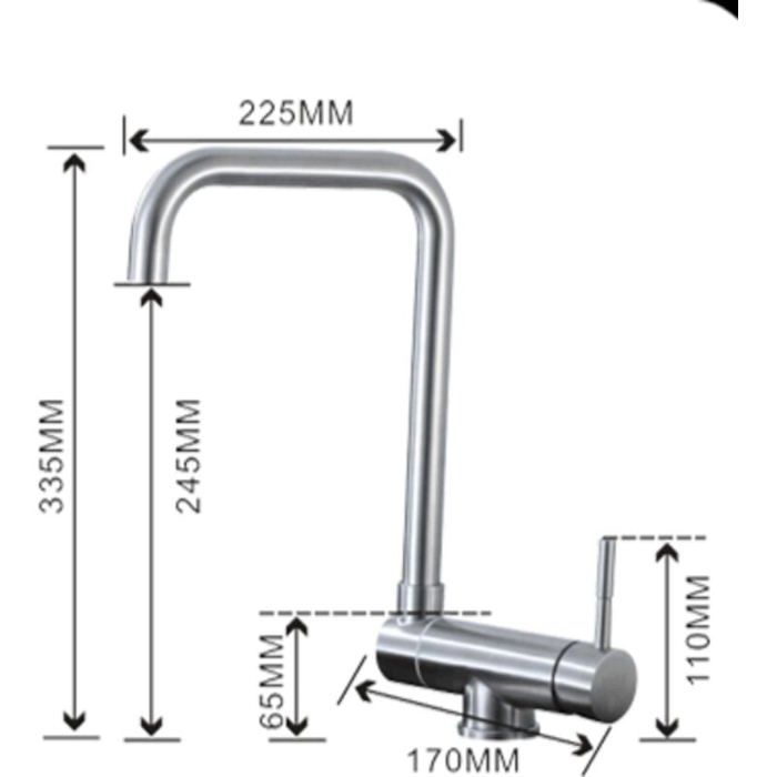 Mitigeur Cuisine Rabattable Pivotant à 720°, Robinet Mitigeur Evier ...