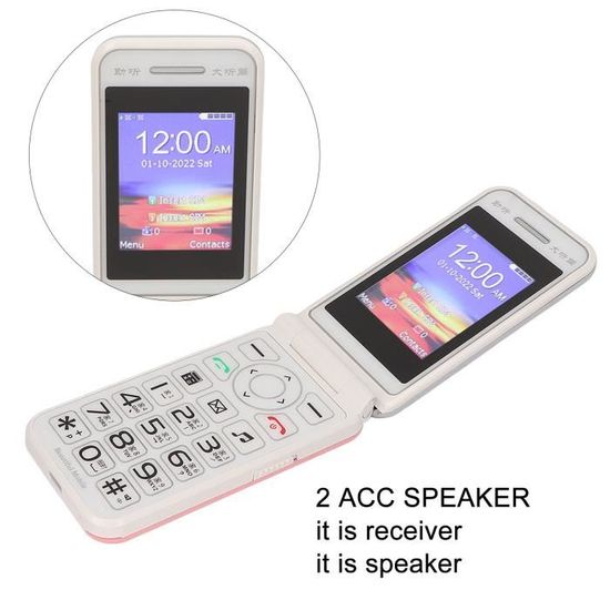 Téléphone à clapet débloqué double SIM N509 - FDIT - écran couleur HD 2 ...