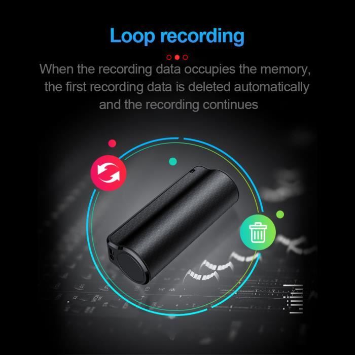 8G - Mini enregistreur vocal Audio numérique, stylo à activation vocale ...
