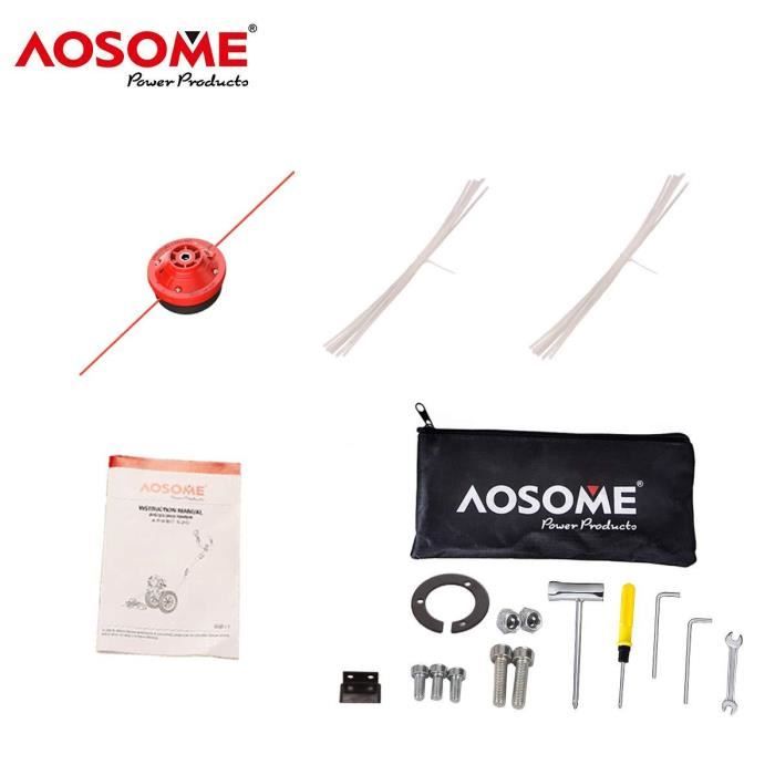 AOSOME Débroussailleuse à Roues con Moteur à Essence 52 CM³ / 1,4 KW ...