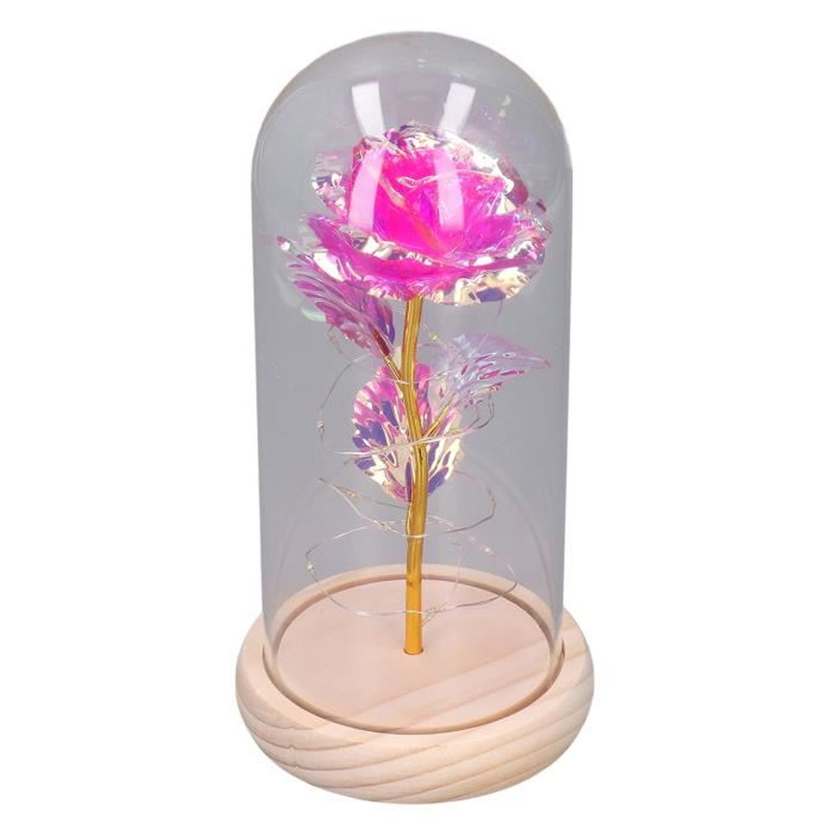 LAT Verre rose clair Allumez le couvercle en verre rose artificiel de ...