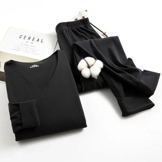 String-tanga,Sous-vêtement thermique à manches longues pour hommes et femmes,haut,pantalon chaud ...