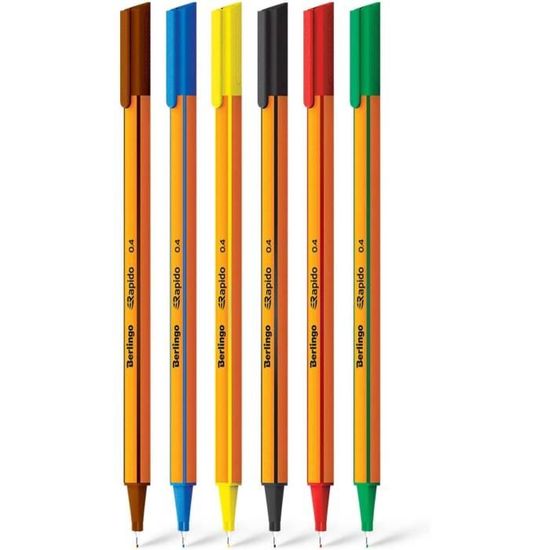 Rapido Lot De 6 Feutres Fins Triangulaires 0,4 Mm[n159] - Cdiscount ...