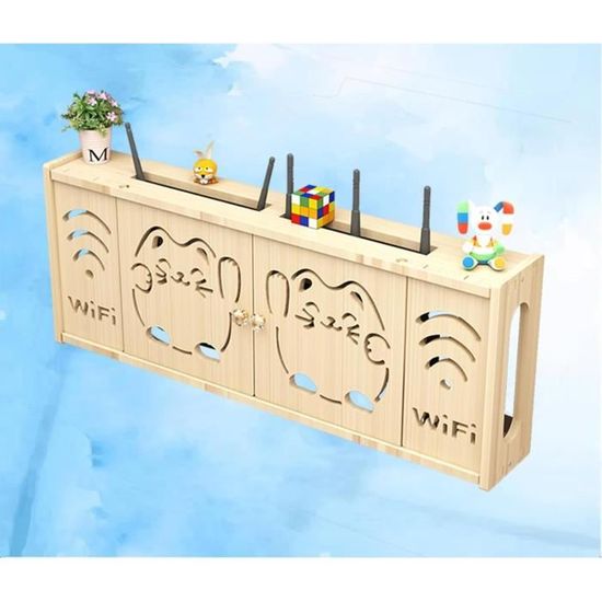 Étagère Murale Pour Decodeur Support Box Internet Boîte De Rangement De ...