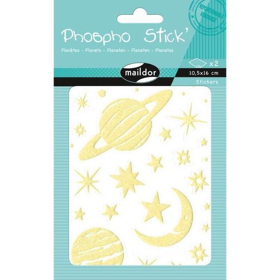 Stickers Phosphorescents : Phospho Stick : Planètes aille Unique ...