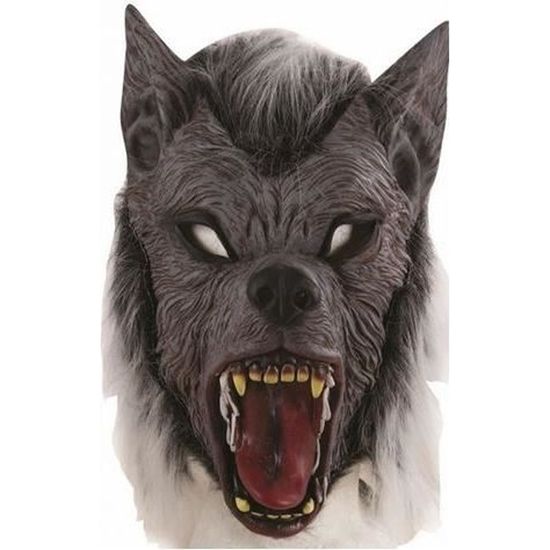 Masque Loup Garou Intégral - PTIT CLOWN - Adulte - Latex - Gris - Mixte ...