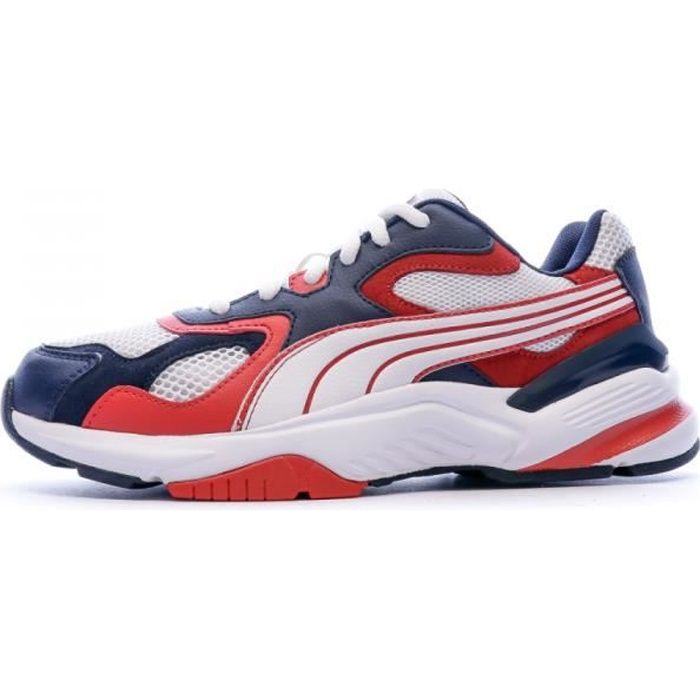Baskets Marine/Blanc/Rouge Homme Puma SUPR Red - Cdiscount Chaussures