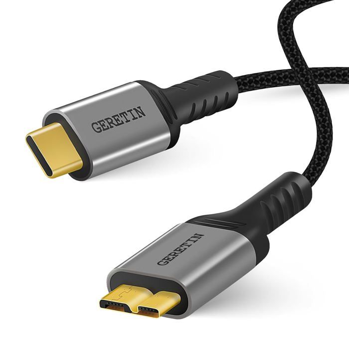 Câble Usb C Vers Micro Usb 3.0 0.5M Câble Type C Vers Micro B Usb-C ...