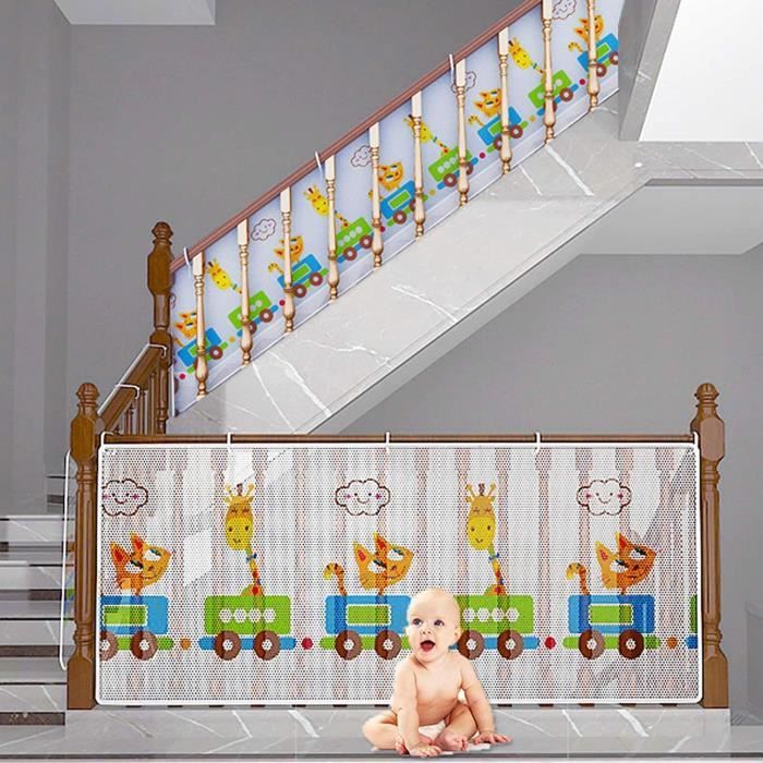 Filet de Protection pour Escaliers, 3 Mètre Filet de Sécurité, Filet de ...