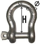 Manille de levage grand passage lyre avec axe à œil CMU 250kg ...