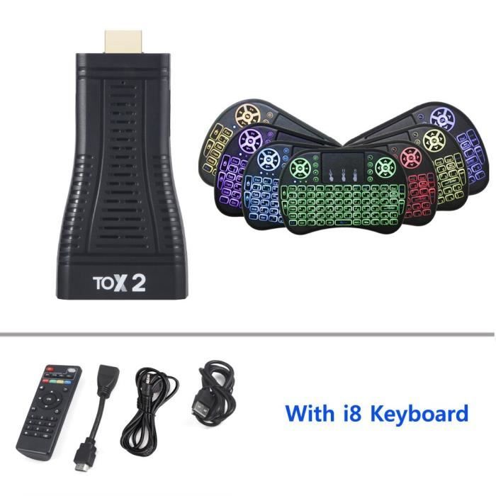 Récepteur-décodeur,Boîtier Smart Tv TOX2, Android 2021, Allwinner H313, Wifi, DDR4, BT5.0, 4k ...