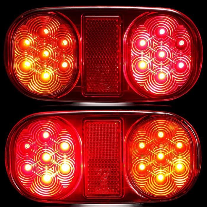 Feux De Remorque Led 12V,2Pcs Feu Arriere Pour Remorque Led Etanche,12V ...