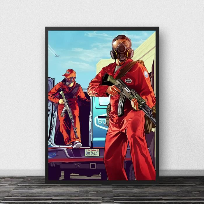 Décoration murale - GTA 5 - Affiche Toile Art Mural - 30x40cm - Style ...