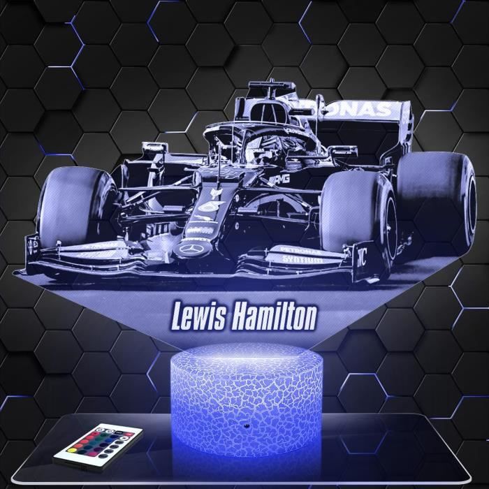 Lampe De Chevet Veilleuse Tactile Formule 1 L. Hamilton F1 Lampe 3D Led ...