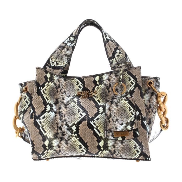 GUESS Zed Girlfriend Carryall S Natural Python [207522] - sac à main ...