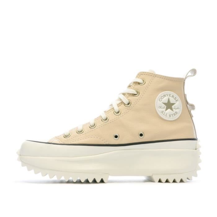 Baskets Homme CONVERSE Run Star Hike - Beige - Tige en cuir - Fermeture ...