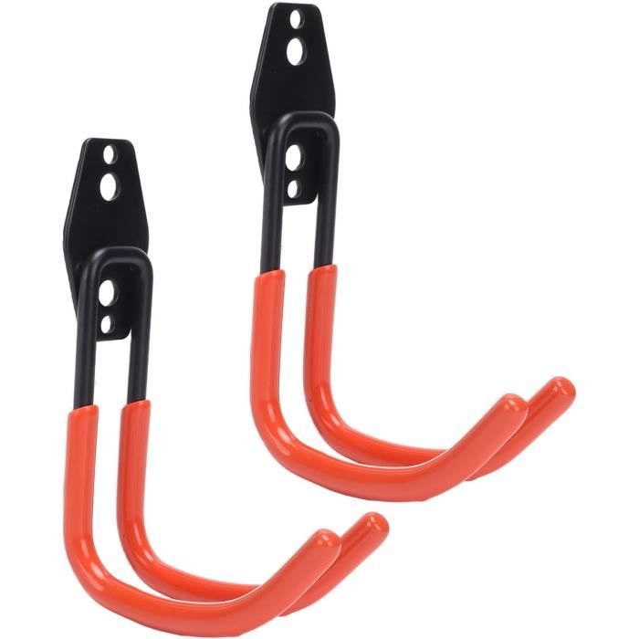 Crochets de Garage, 2 Crochets de Rangement en Fer Métallique Robuste ...