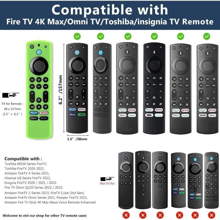 Silicone Boîtier De Télécommande (2Pcs) Pour Firestick 4K Max (2Nd ...