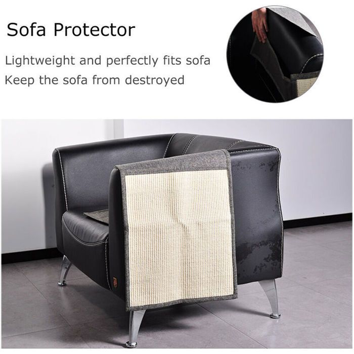Griffoir pour Chat avec Clous Protection de Meubles Anti-Rayures Tapis ...