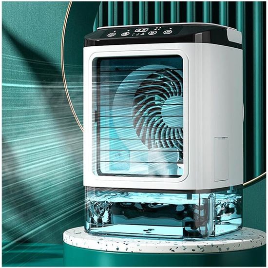 Climatiseur Mobile Sans vacuation Extrieur, Rservoir D'eau 900ml,3 en 1 Petit Climatiseur ...