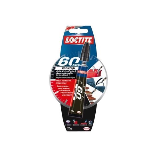 Loctite 60 sec. Colle (adhésif instantané) 20 g - Cdiscount Bricolage