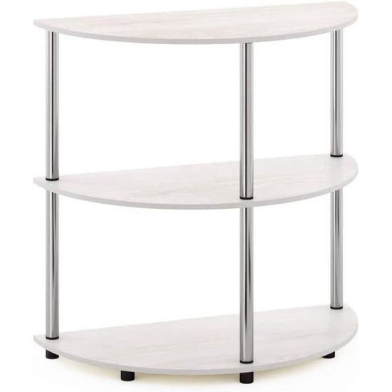 Table console demi-ronde Frans Turn-N-Tube - TRAHOO - Bois - Blanc ...