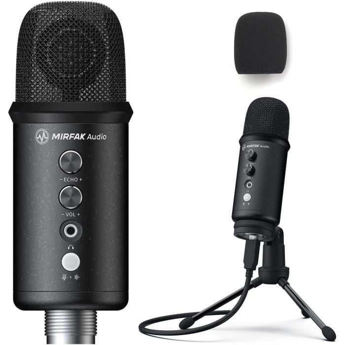 Mirfak USB Desktop Microphone, condensateur Ordinateur PC Mic avec ...