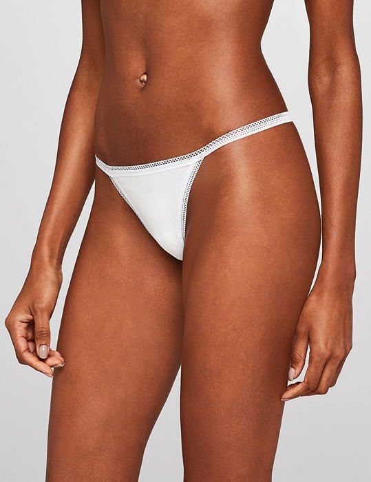 String - tanga Iris - lilly - BELK187M51S - String en Coton Femme, Lot de 5 Blanc - Cdiscount ...