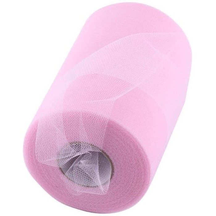 Rouleau de Tulle Rose Pas Cher 100 M x 15 cm - Cdiscount Maison
