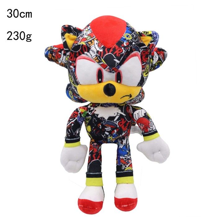 Sonic Mouse Sonic Peluche - Graffiti Noir Jouets En Peluche Cadeaux De ...