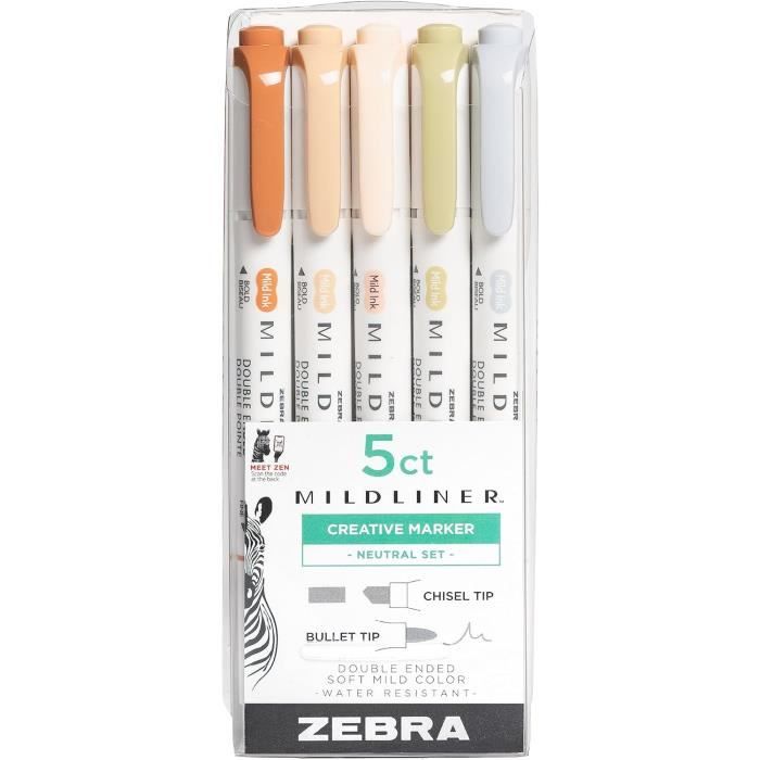 Mildliner Double Ended Highlighter, Broad And Fine Point Tips, Assorted ...